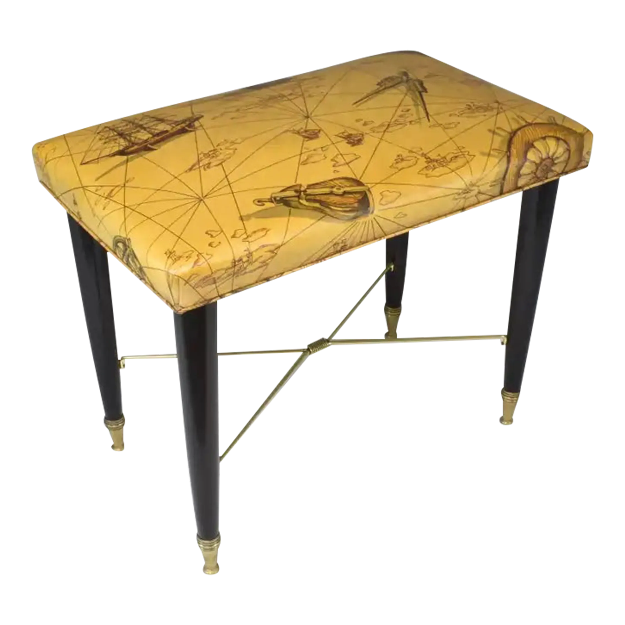 1950s Italian Nautical Midcentury Piano Stool | Chairish