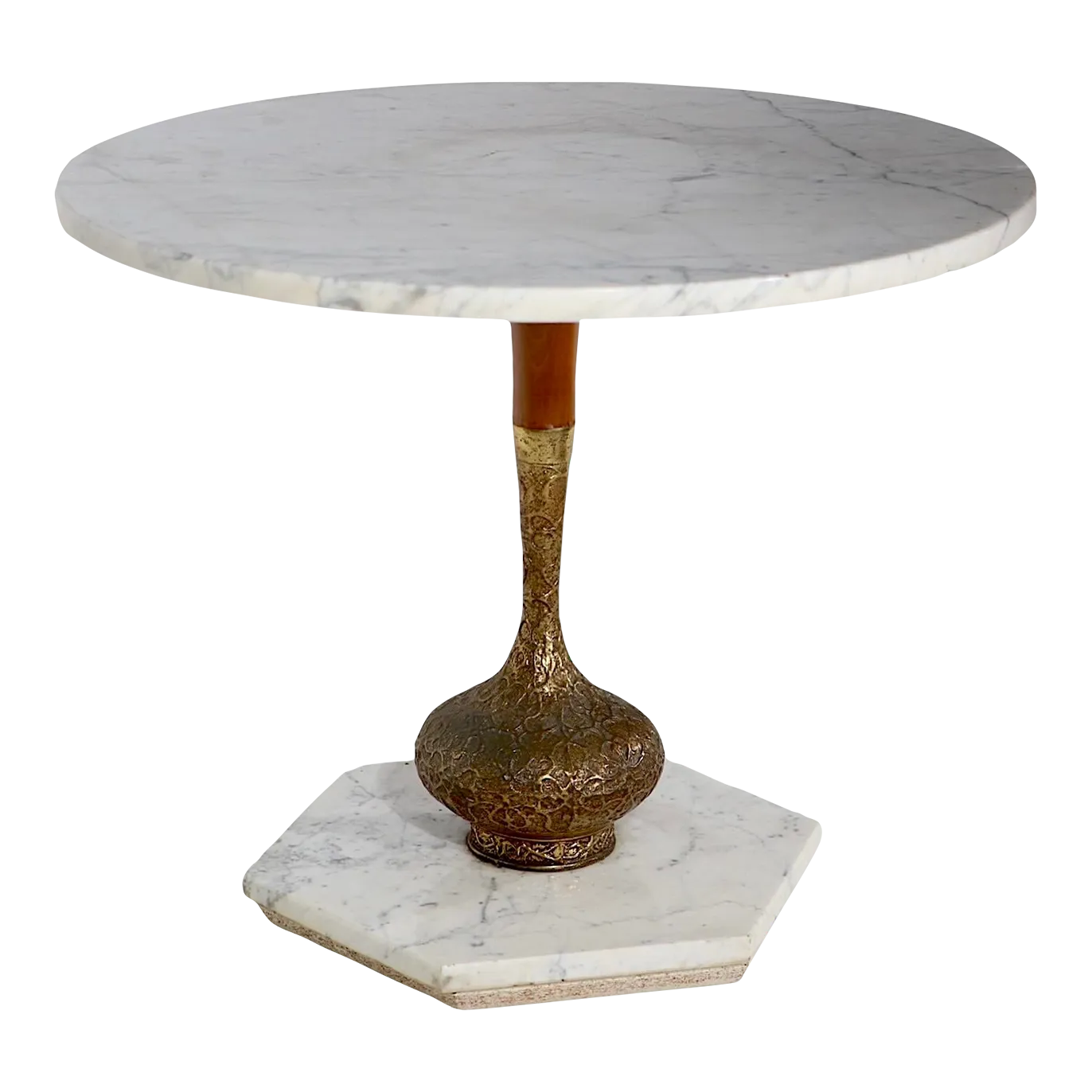 Brutalist Hollywood Regency I Dream of Jeanie Style Marble Top End ...