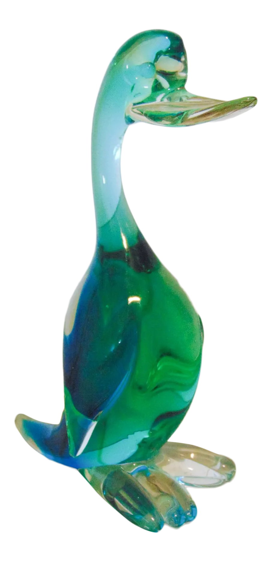 Mid-Century Murano Glass Stylized Duck | Chairish