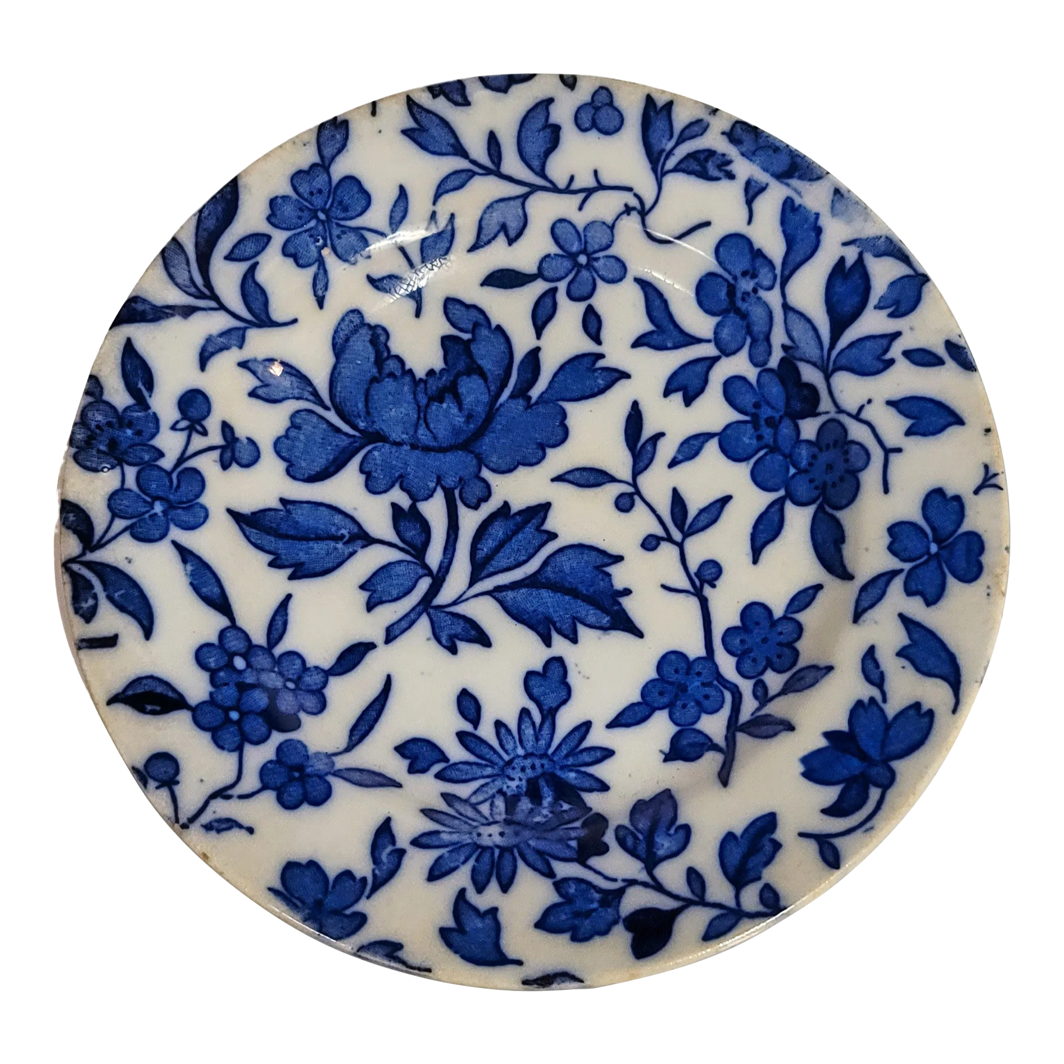 Antique Mintons Accent Plate 1879 "Blue Dorset" Pattern | Chairish