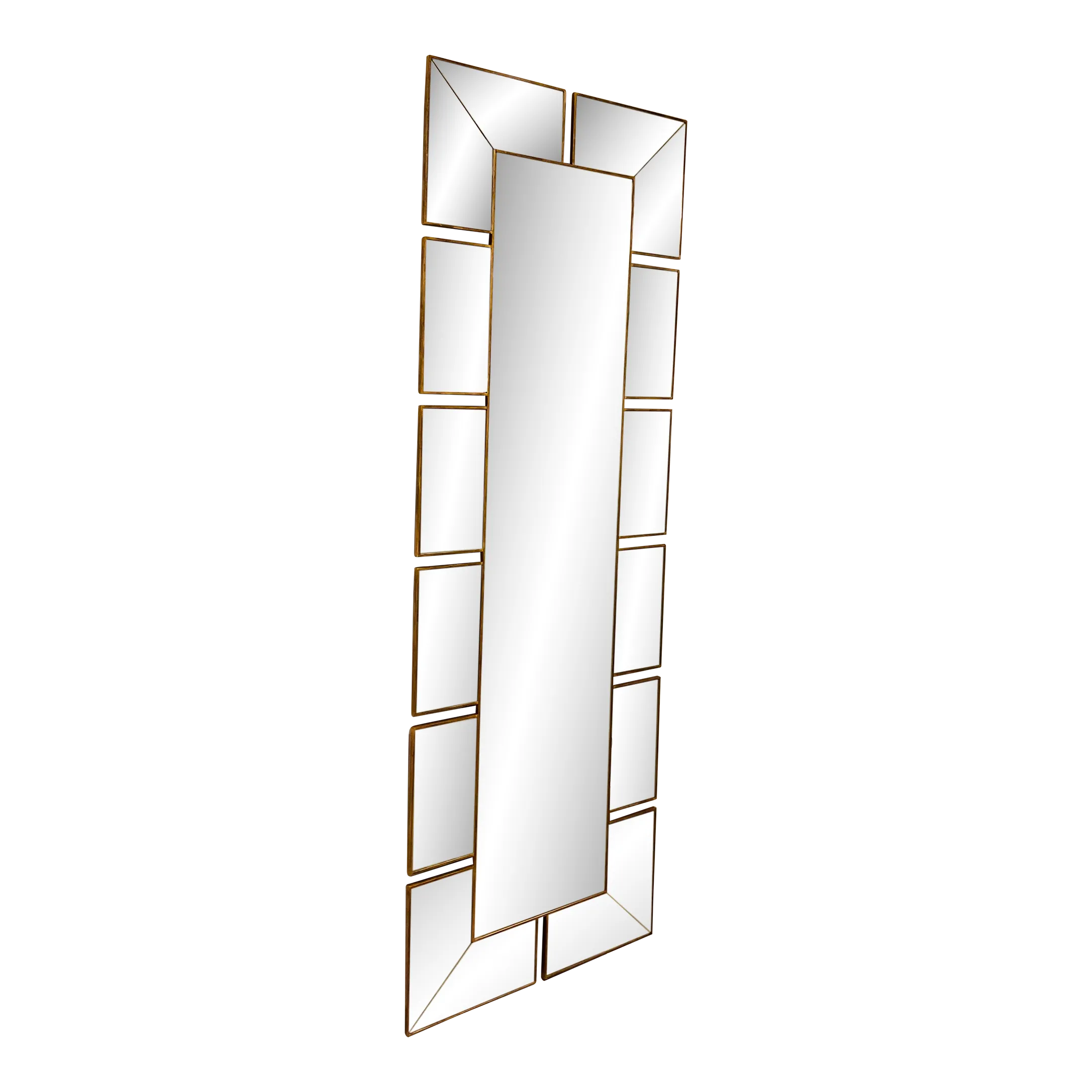 Christopher Guy Modern Gold Finished High Jensen Mirror | Chairish