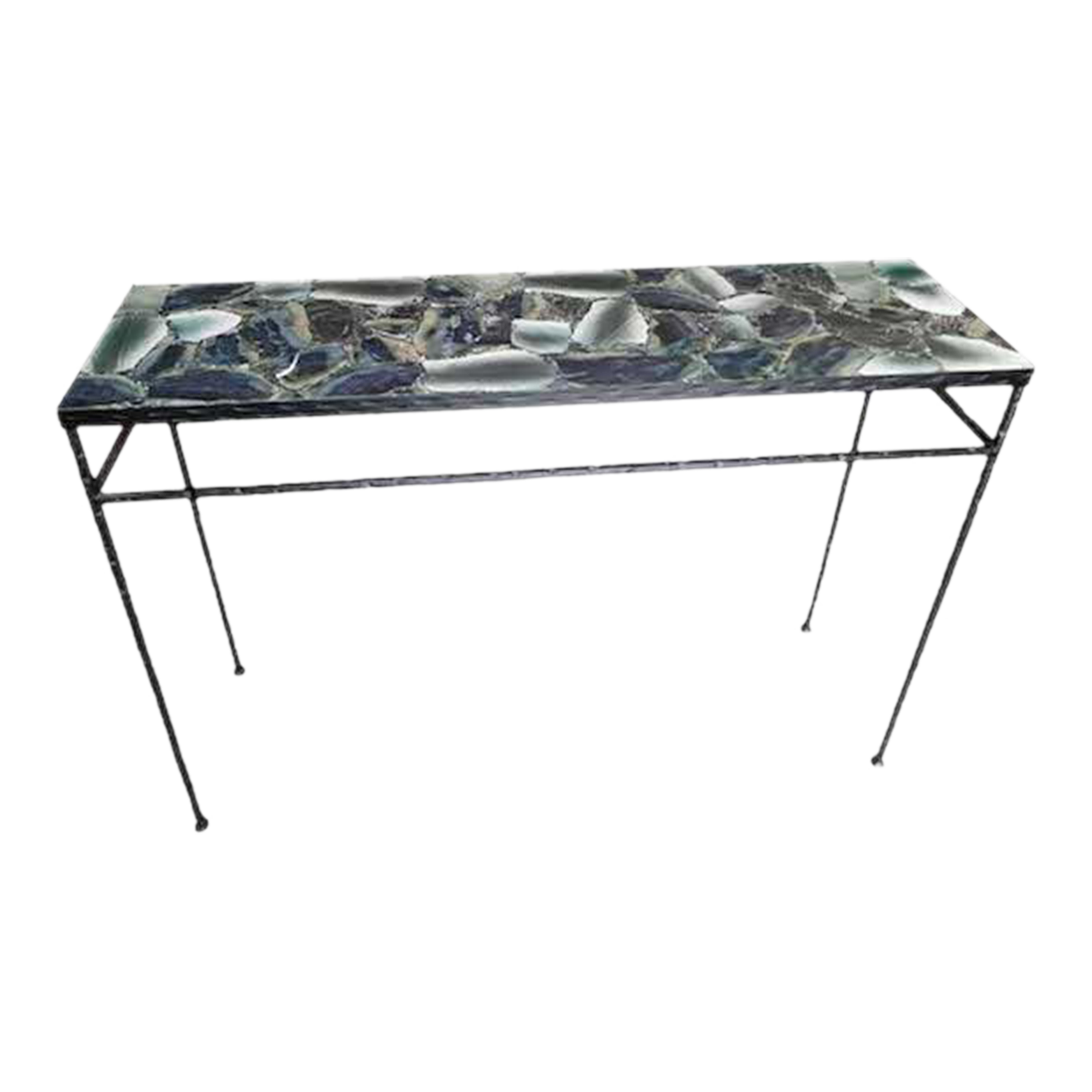 Marjorie Skouras Green Jade Console Table | Chairish