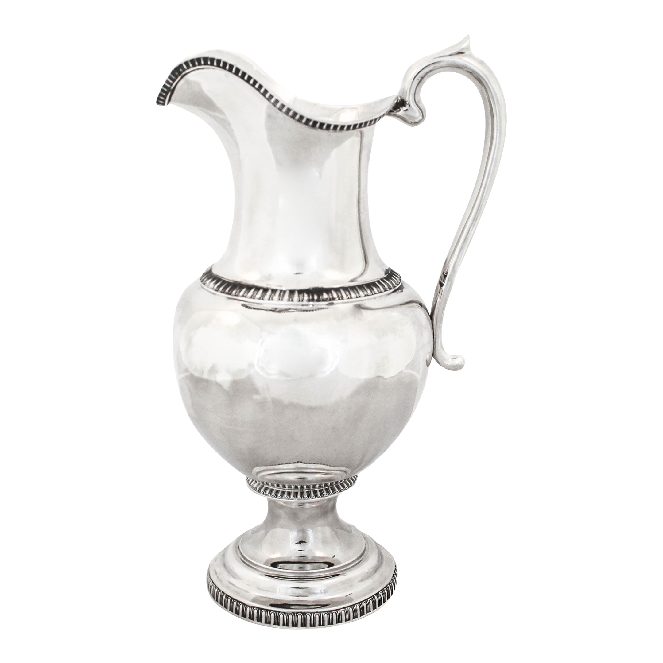 19th Century Sterling Silver Water Pitcher | Chairish