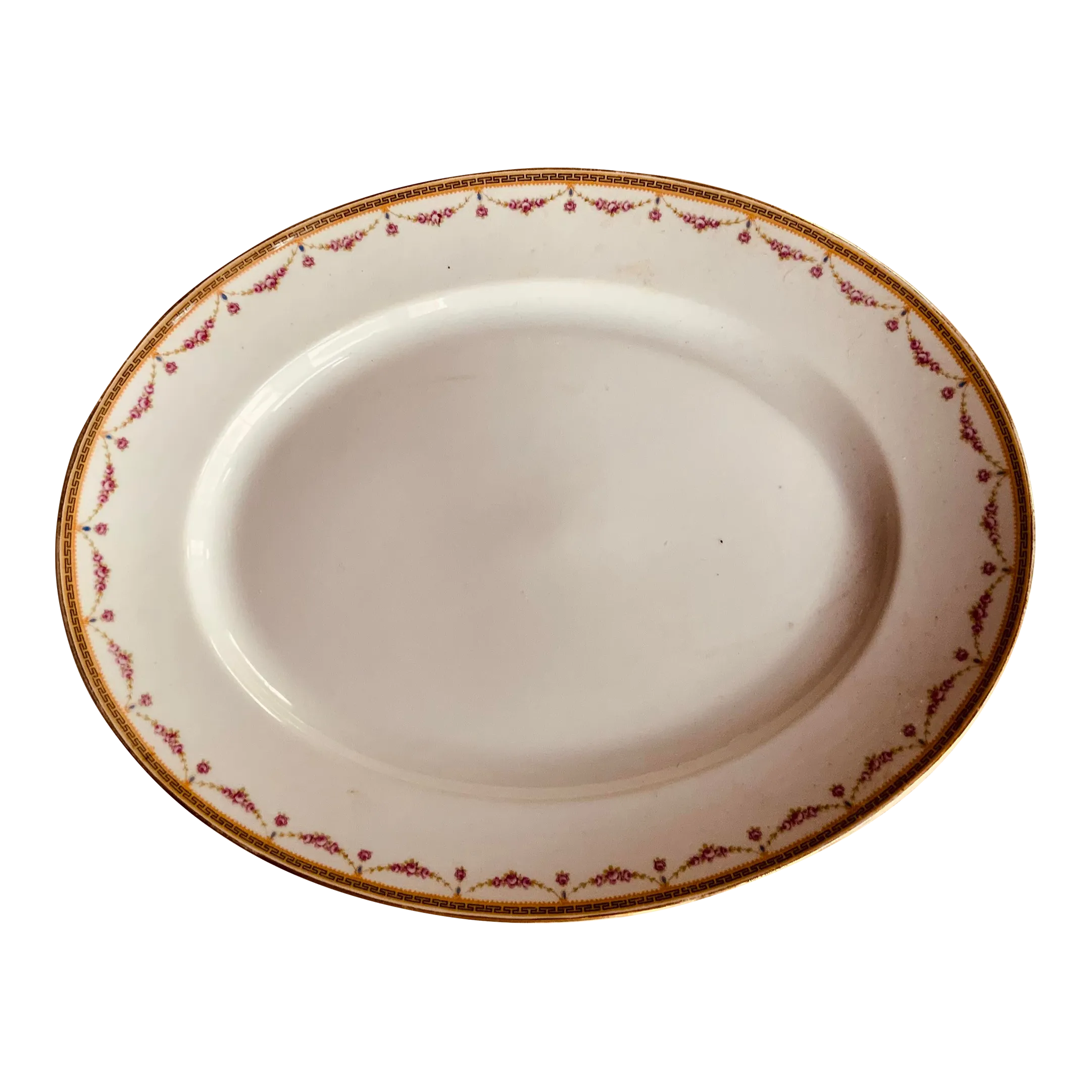 1920s Bernardaud, Limoges 'The Melrose' Rose Garlands Gilt Platter ...