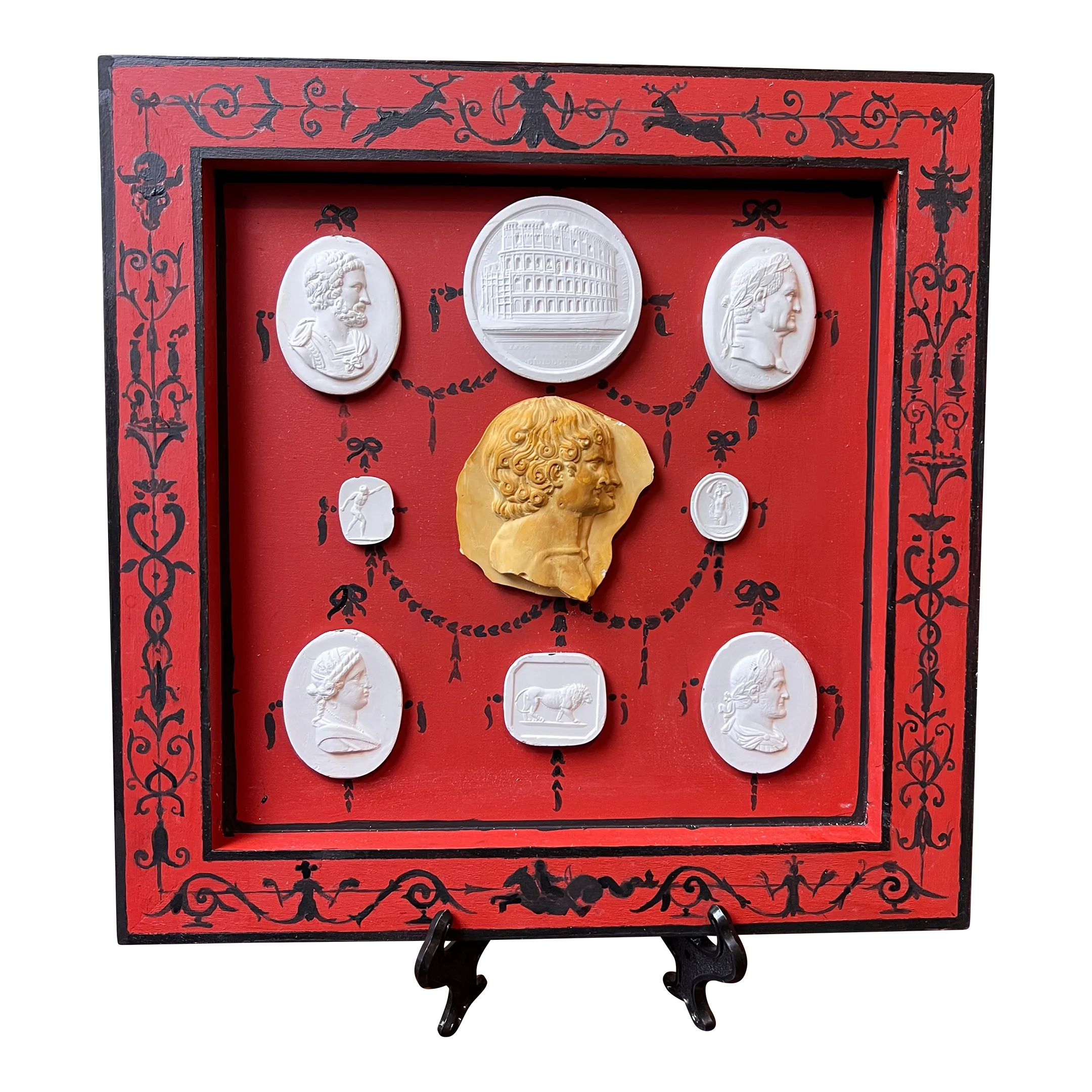 Grand Tour Classical Plaster Intaglio Arrangement in Square Hand ...