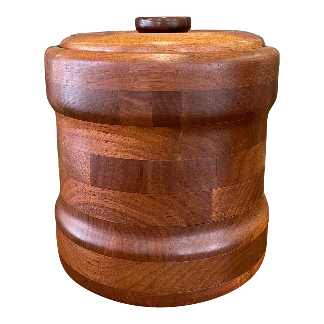 Vintage Mid Century Modern Solid Black Walnut Ice Box by Custom Kraft ...