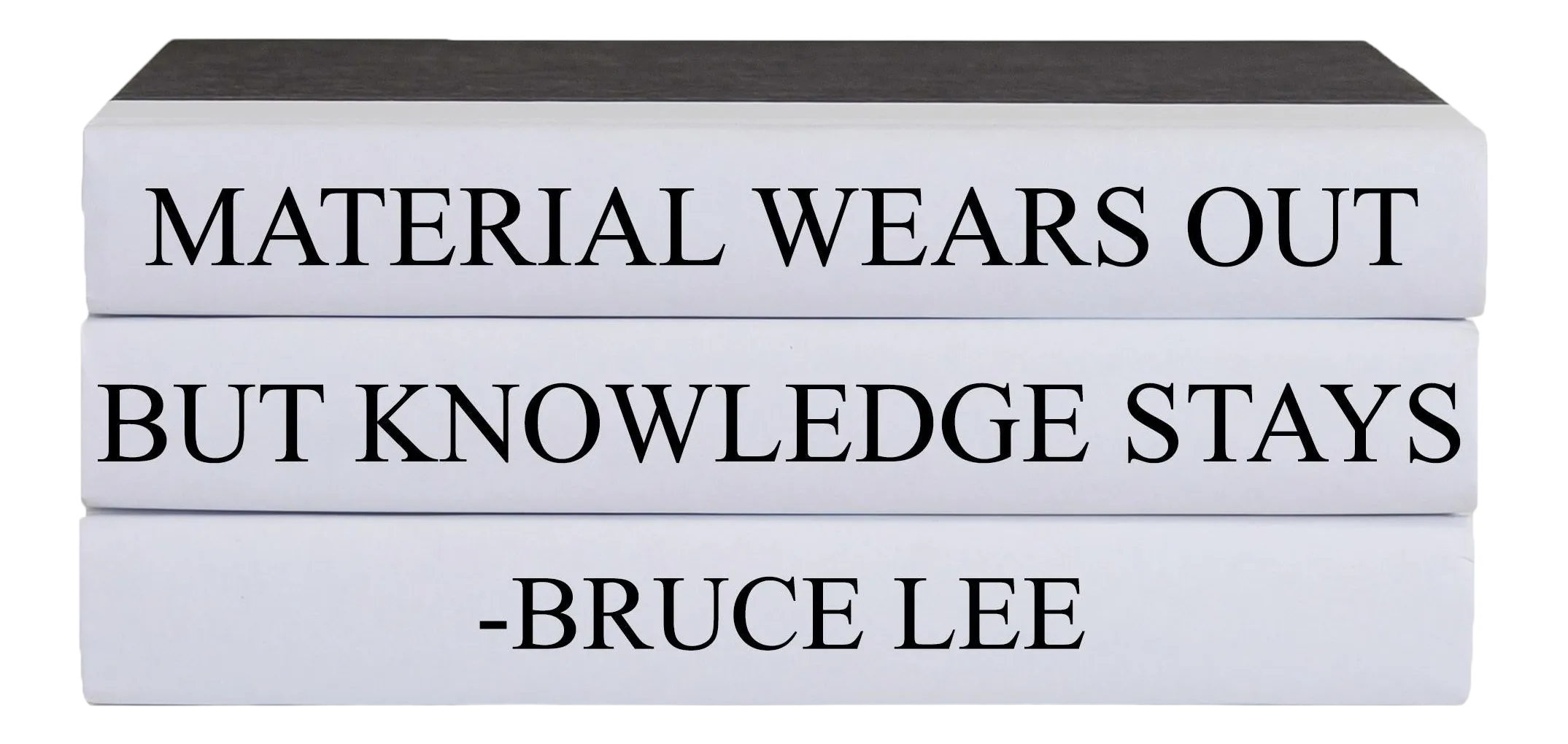 Knowledge Quote Book Stack - 3 Pieces | Chairish