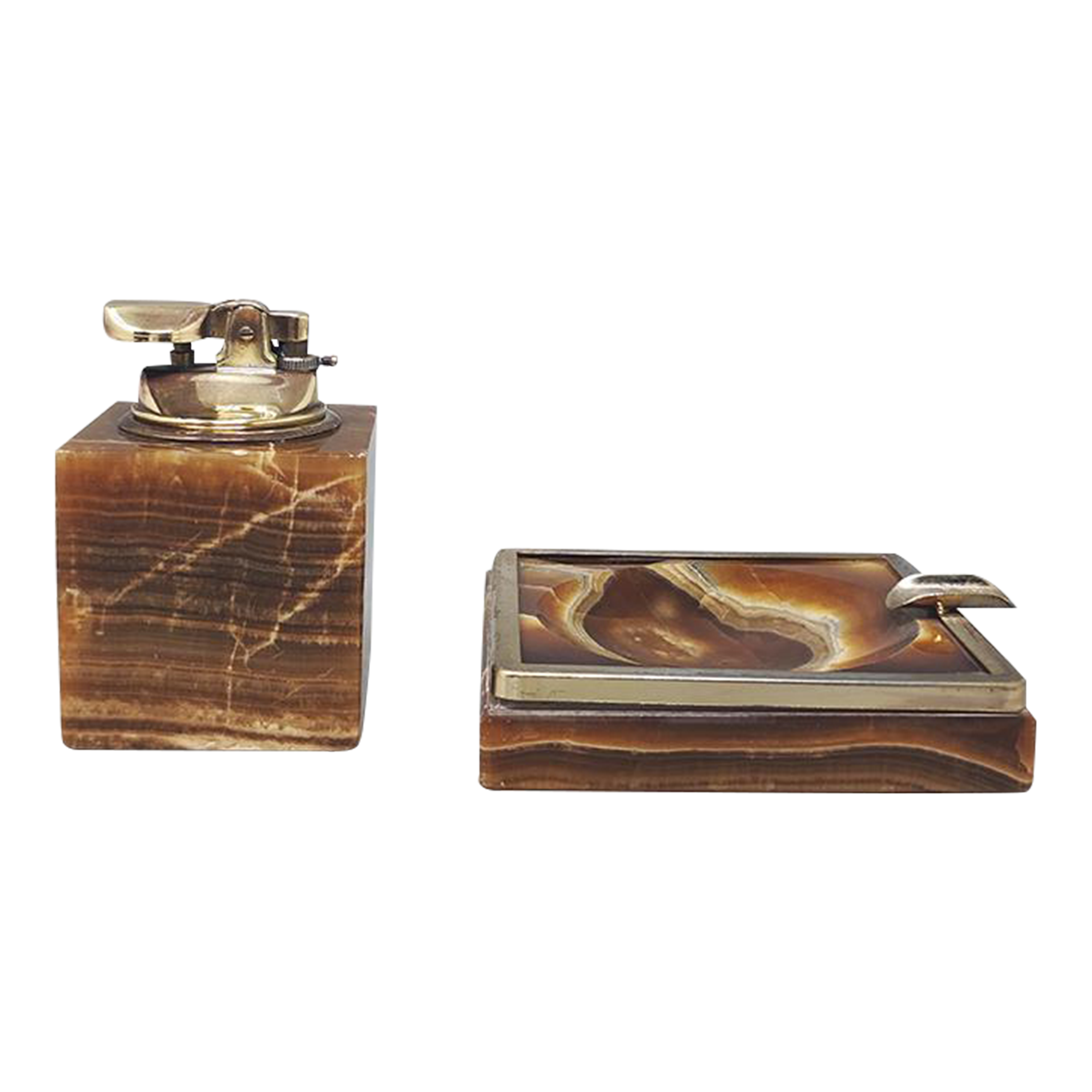 1970s Smoking Set in Onyx, Made in Italy | Chairish