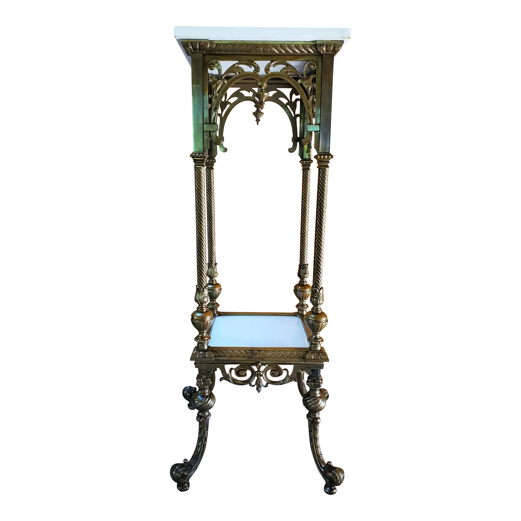 Mid Century Modern Hollywood Regency Glamour Pedestal | Chairish