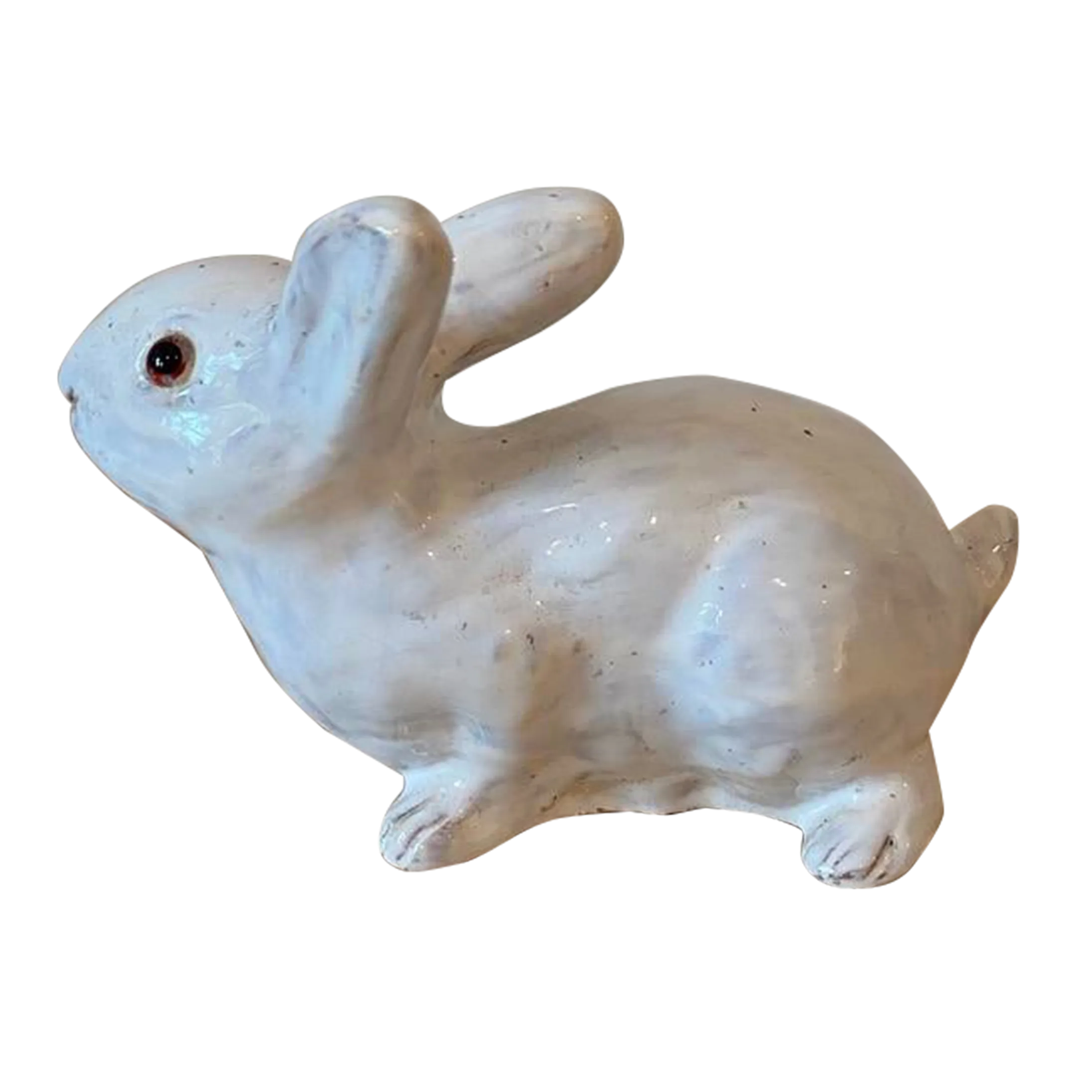 Vintage Faience Majolica French Bunny Rabbit | Chairish