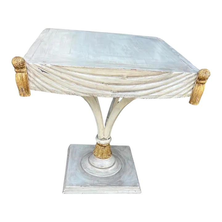 Mid 20th Century Vintage Italian With Clear Patina Accent Table | Chairish