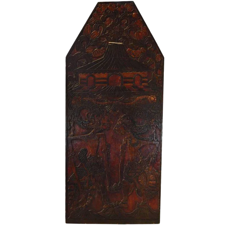 Antique Hand-Carved and Painted Burmese 19th Century Wooden Puppet Show ...