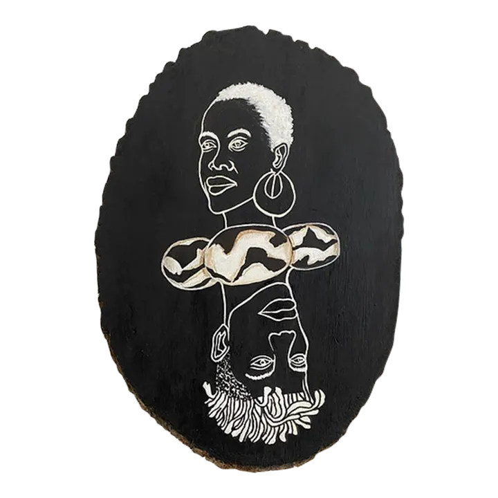 As Above, So Below - Reversible Acrylic Line Drawing Painting | Chairish