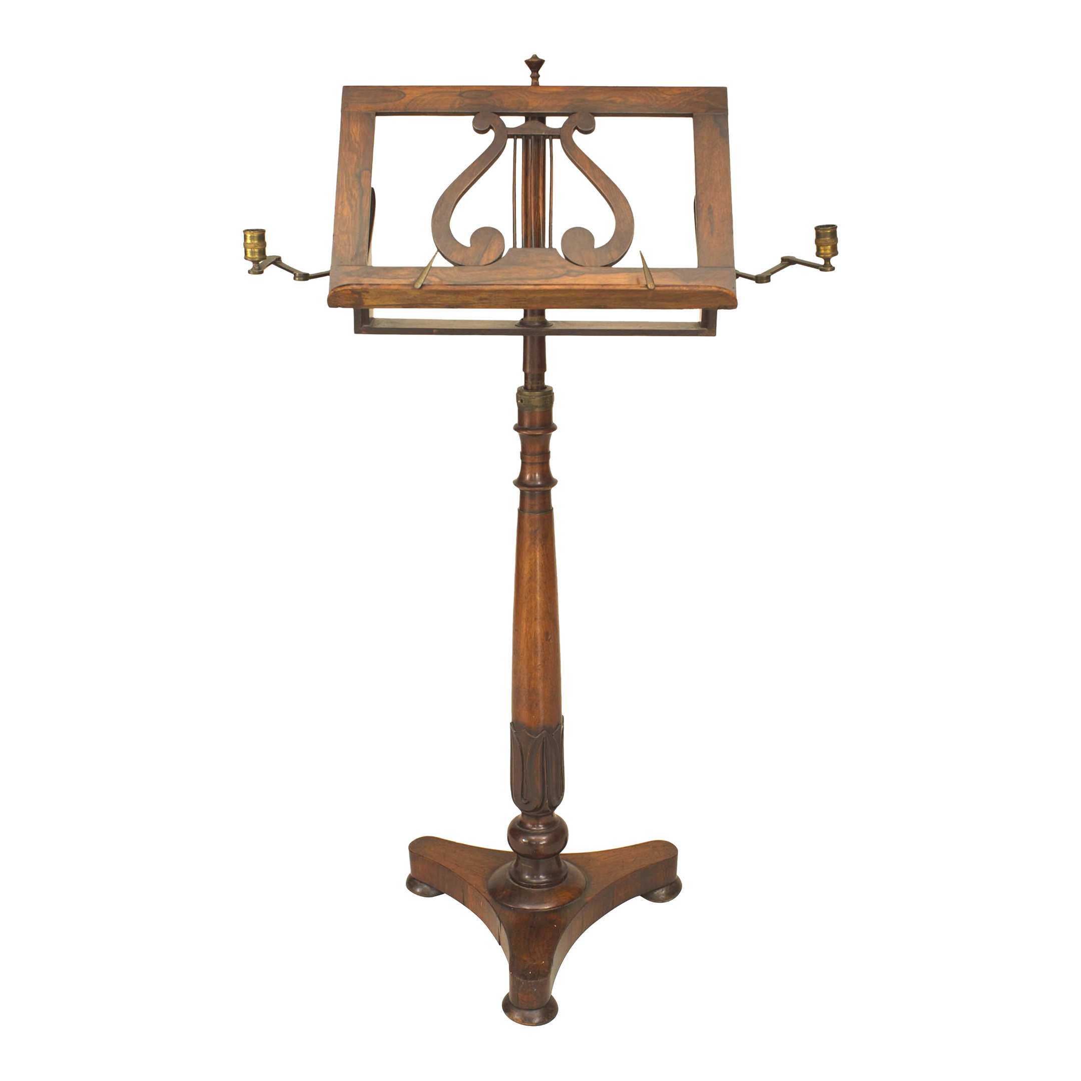 Antique English Regency Rosewood Music Stand | Chairish