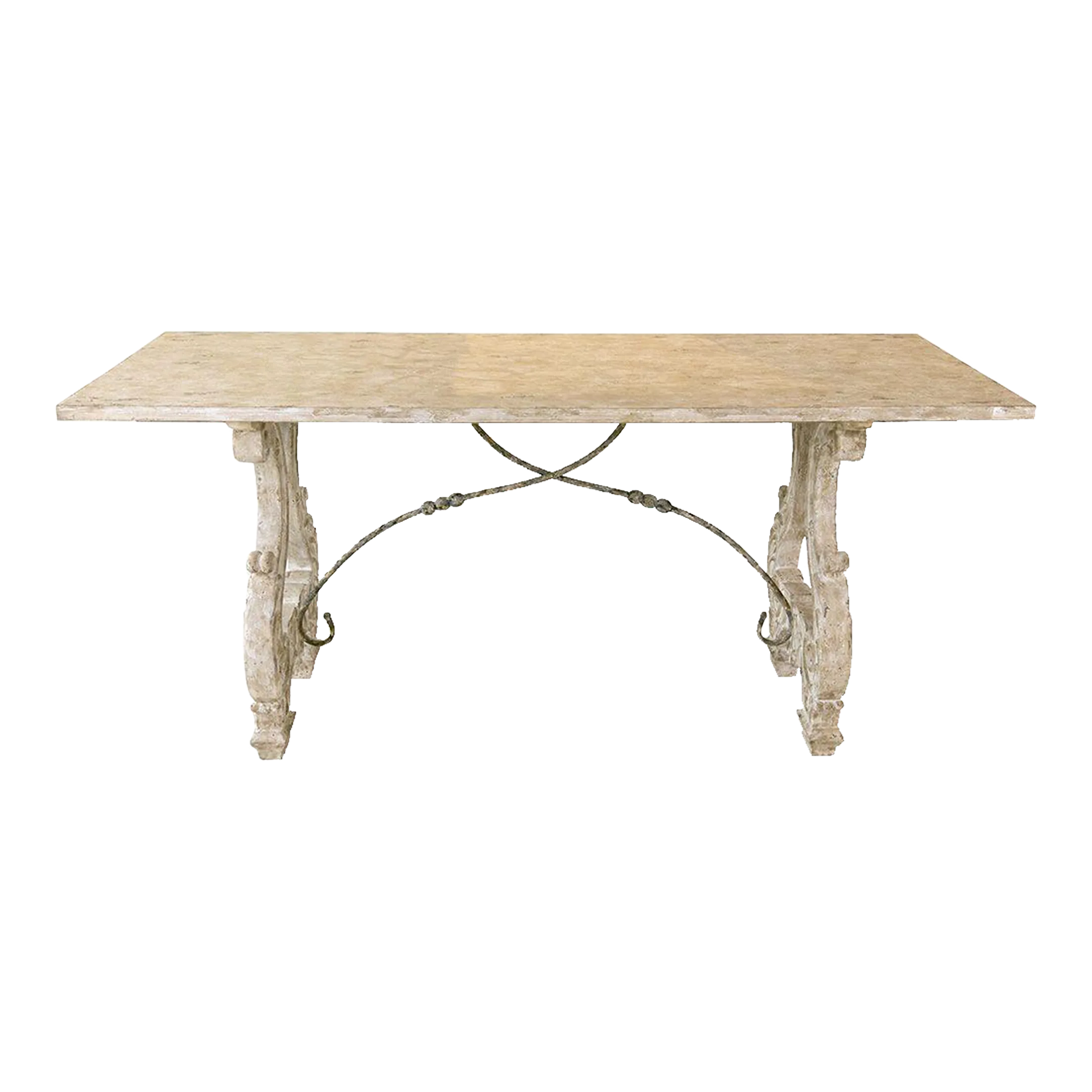 Antique French Trestle Table | Chairish