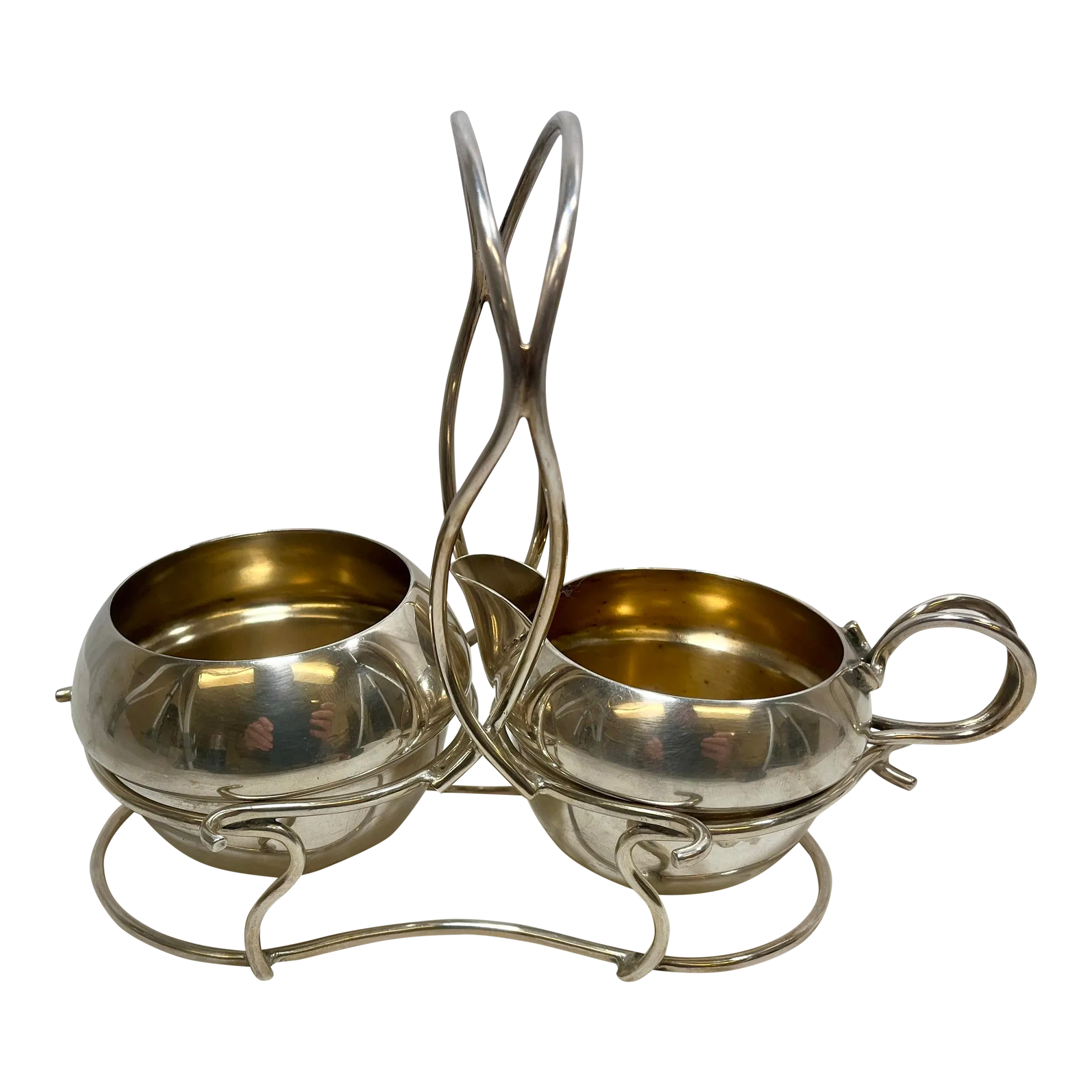 Antique Mappin & Webb Silver Plate Creamer & Sugar Bowl Set With ...