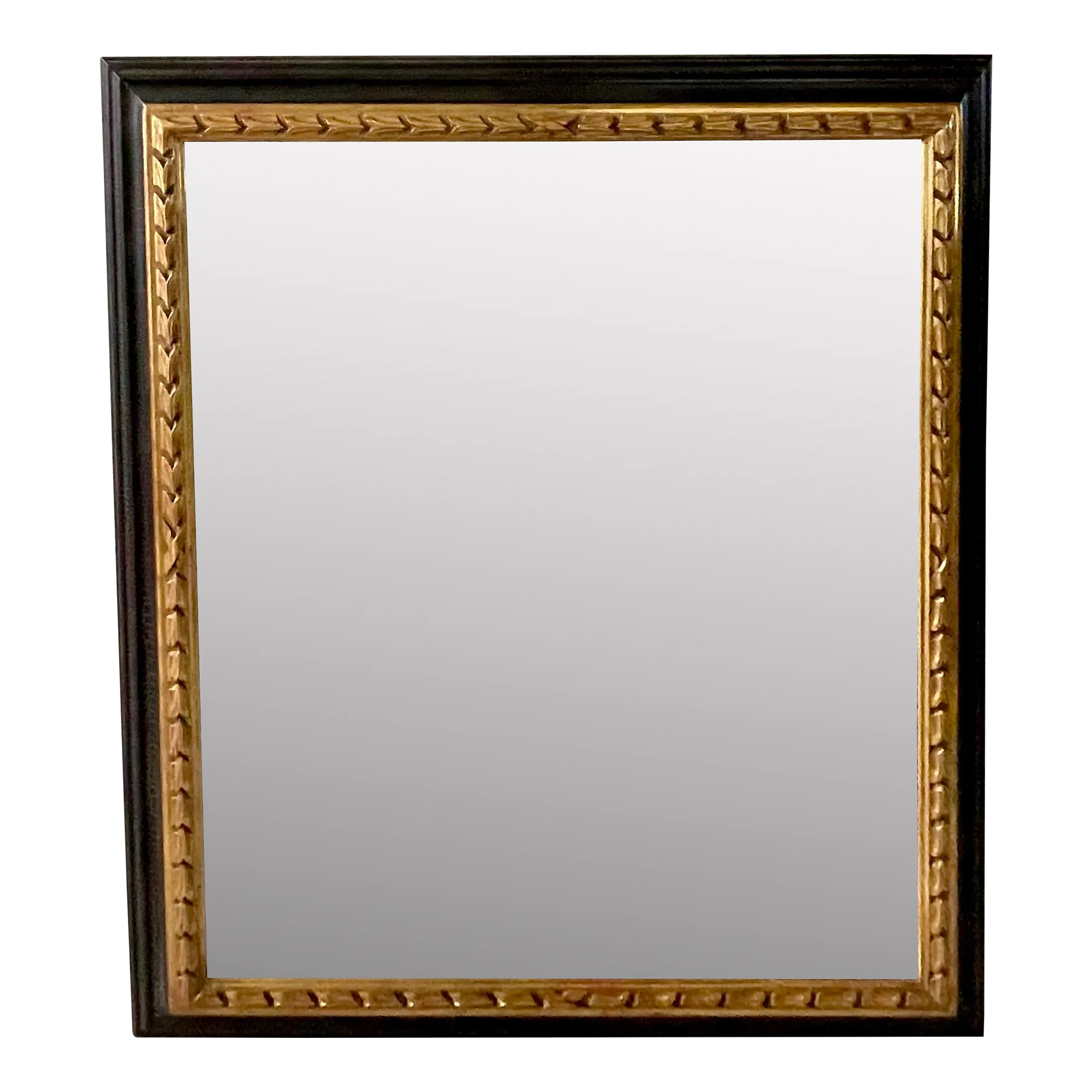Custom Facet-Edge Guilt Mirror With Crocodile Skin Textured Wood ...