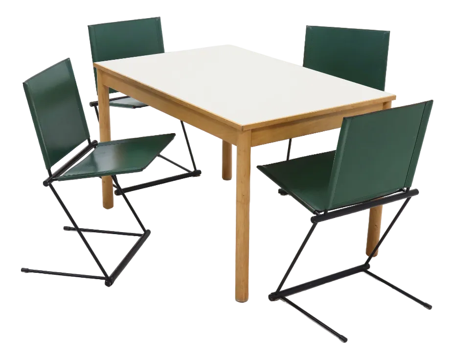 Vintage Birch and Linoleum Dining Table, 1960s | Chairish