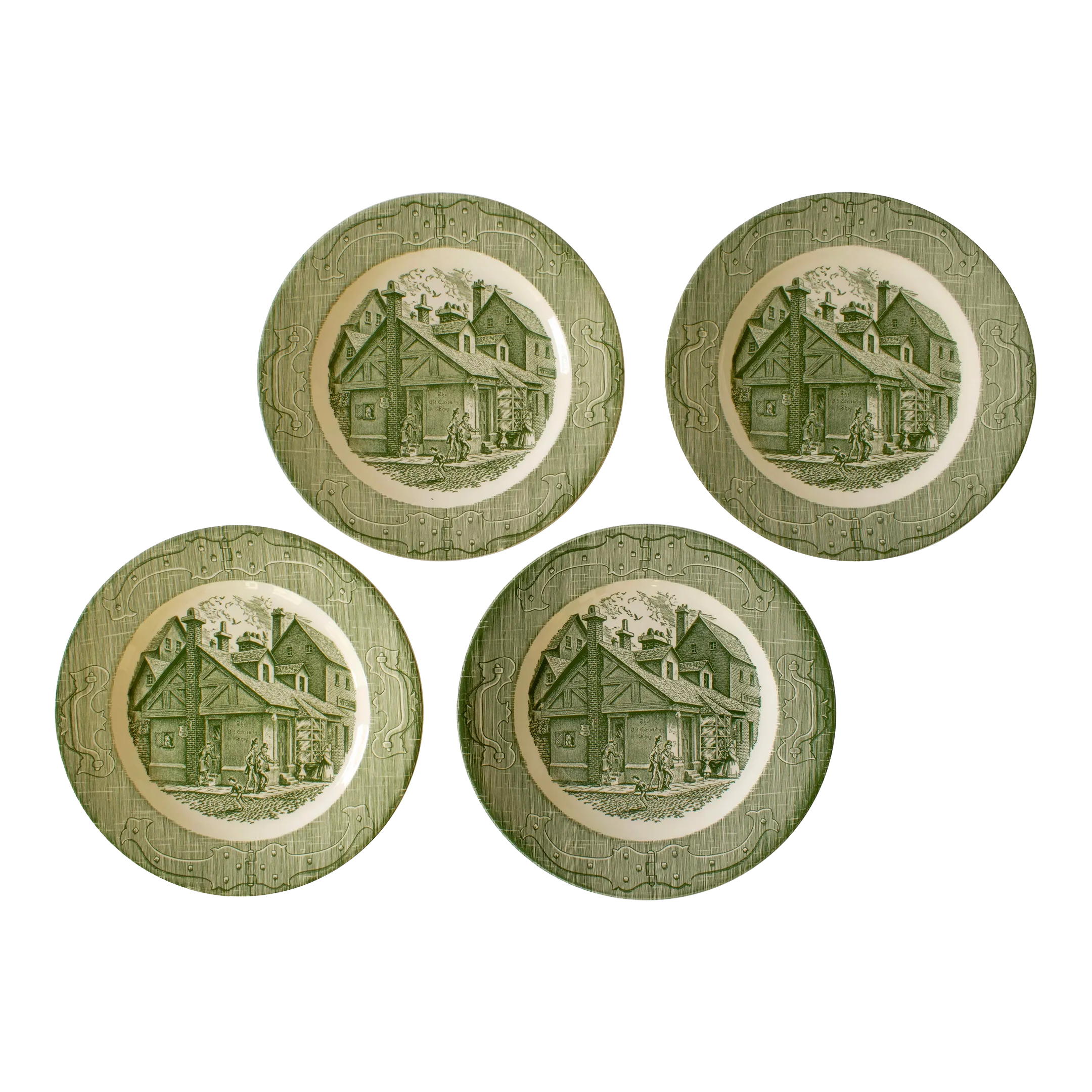 Mid 20th Century "The Old Curiosity Shop" Dinner Plates- Set of 4 ...