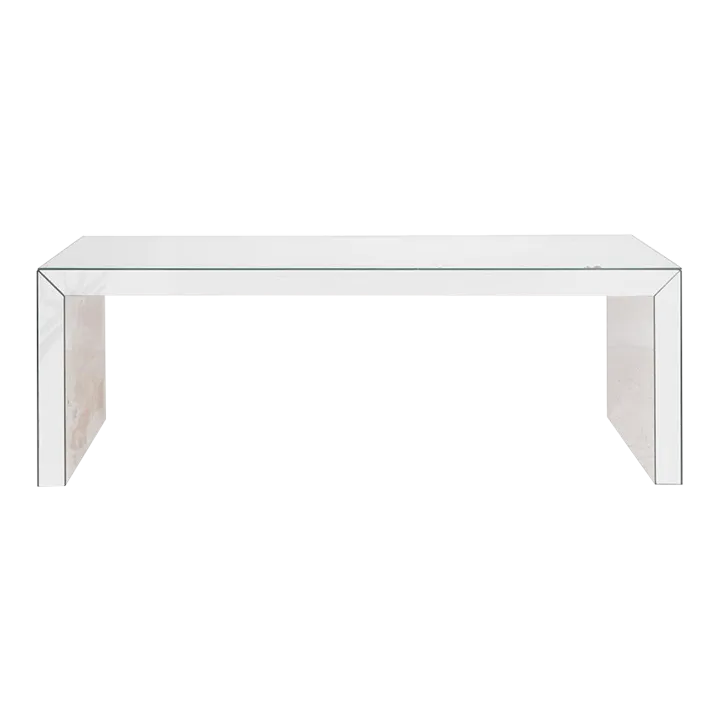 Mirrored Long Waterfall Console or Sofa Table | Chairish