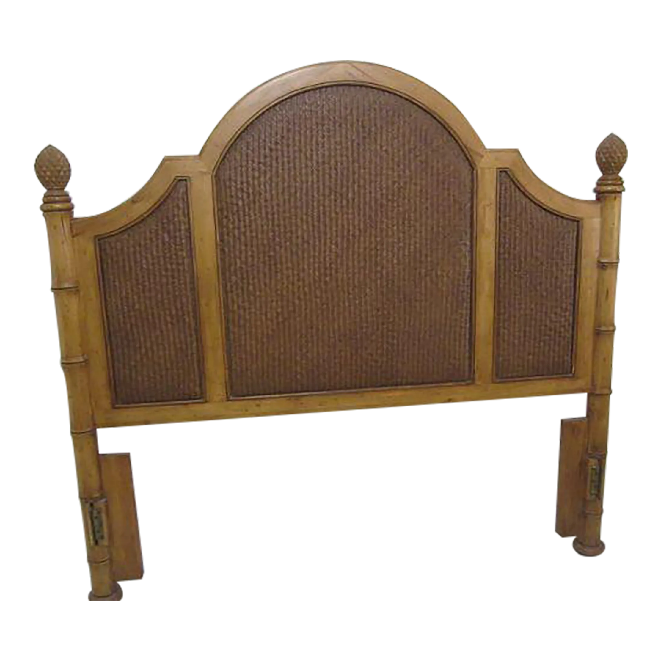 1980s Full Headboard Wicker Rattan Tommy Bahama Style | Chairish