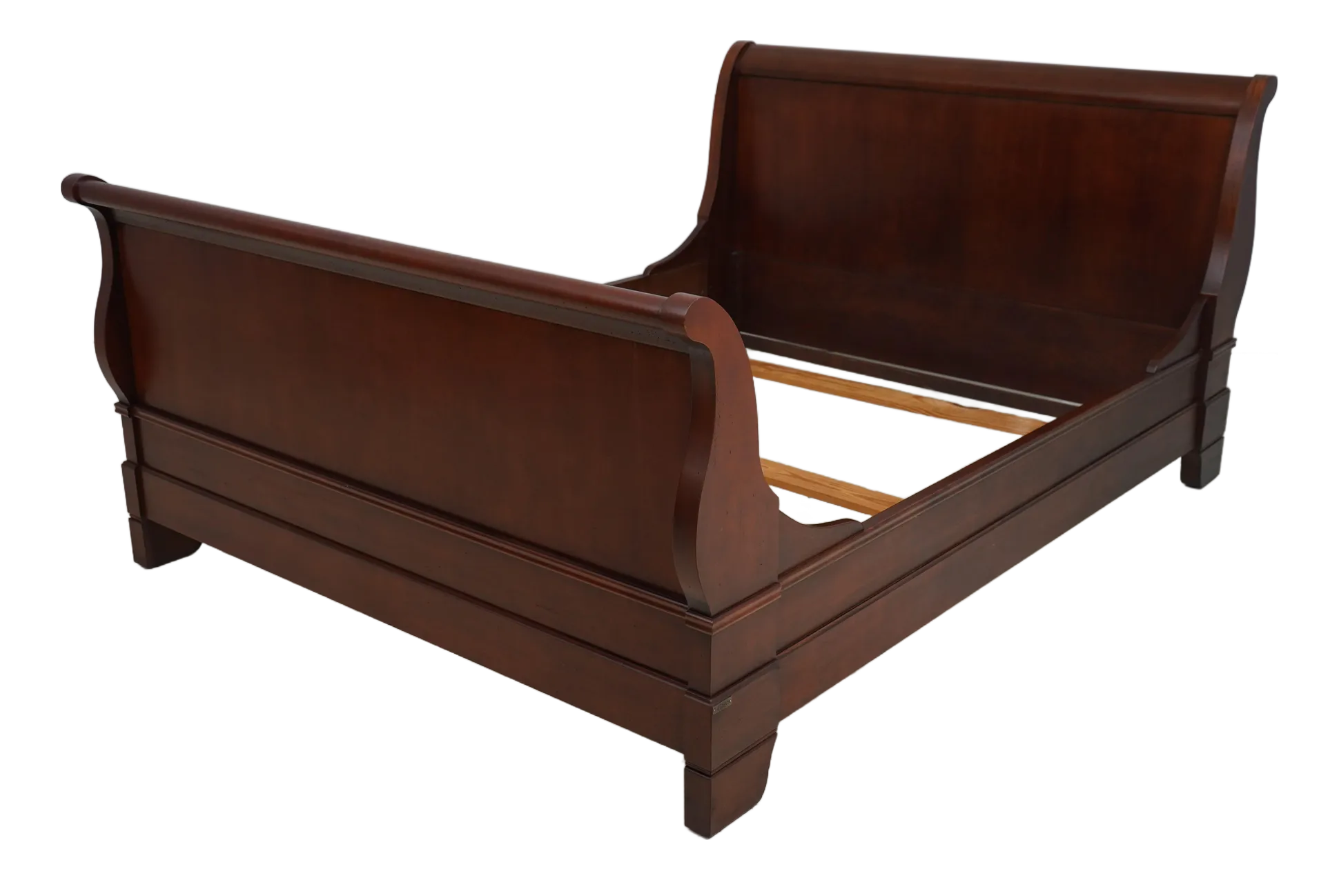 Grange Queen Size Cherry Sleigh Bed | Chairish
