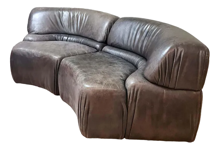 Vintage Leather Modular Sofa from De Sede, 1970 | Chairish