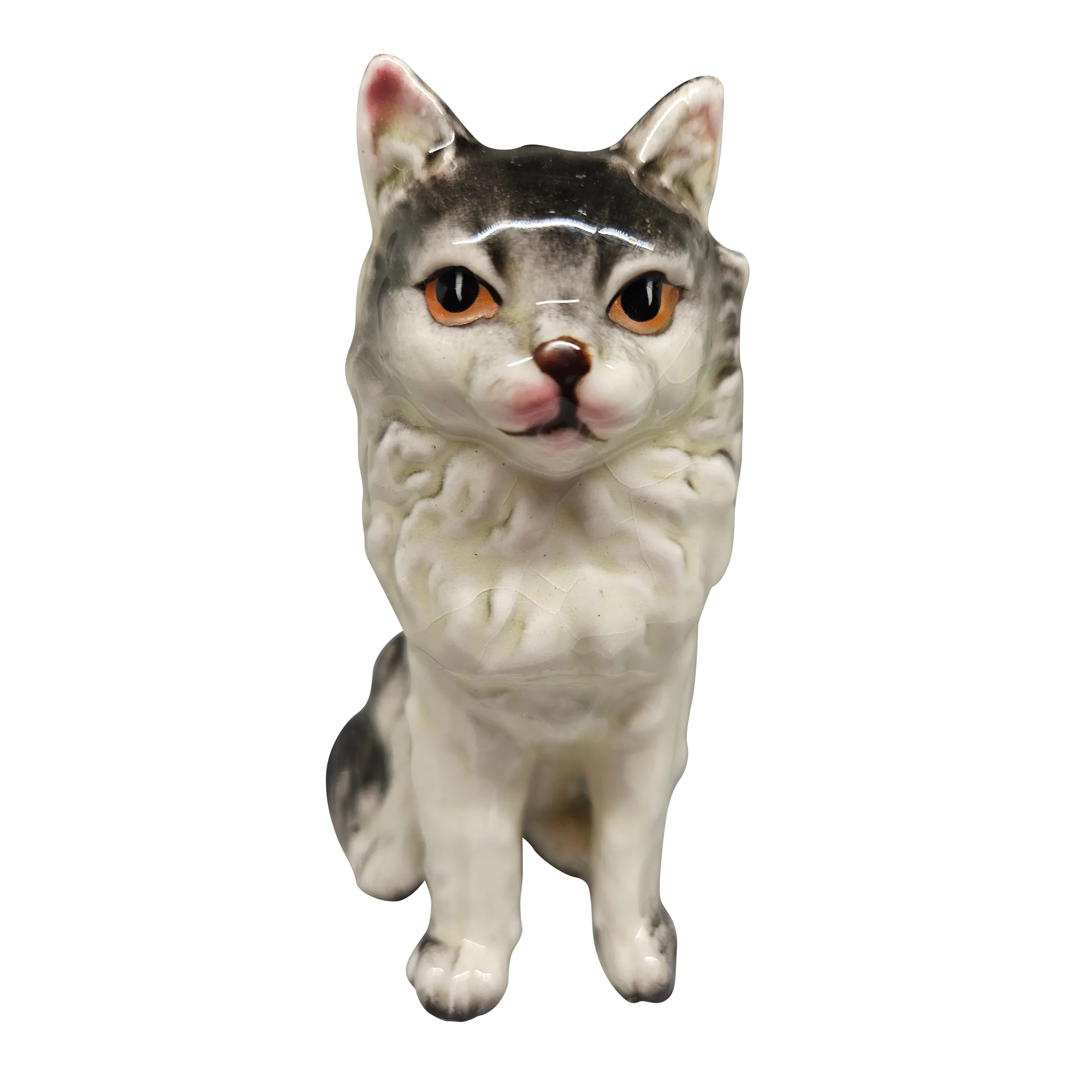 Vintage Nippon Yoko Boeki Japan Figurine Porcelain Cat Kitty Kitten ...