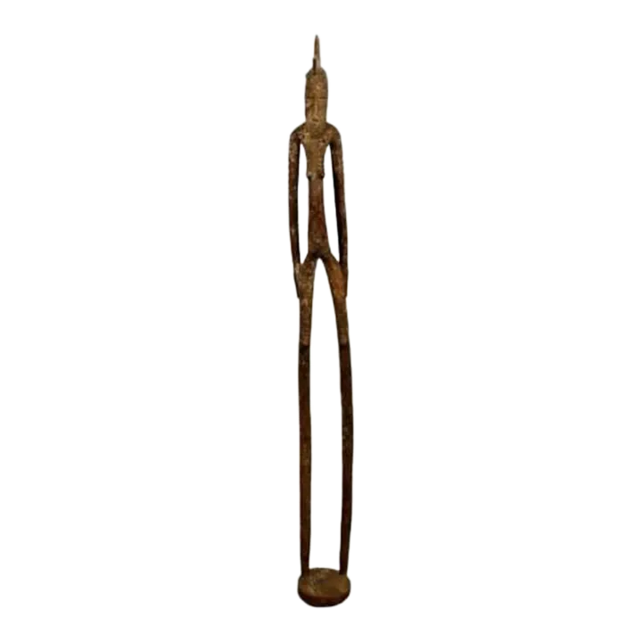 Vintage Primitive African Fertility Pregnant Woman Wood Carved Floor ...