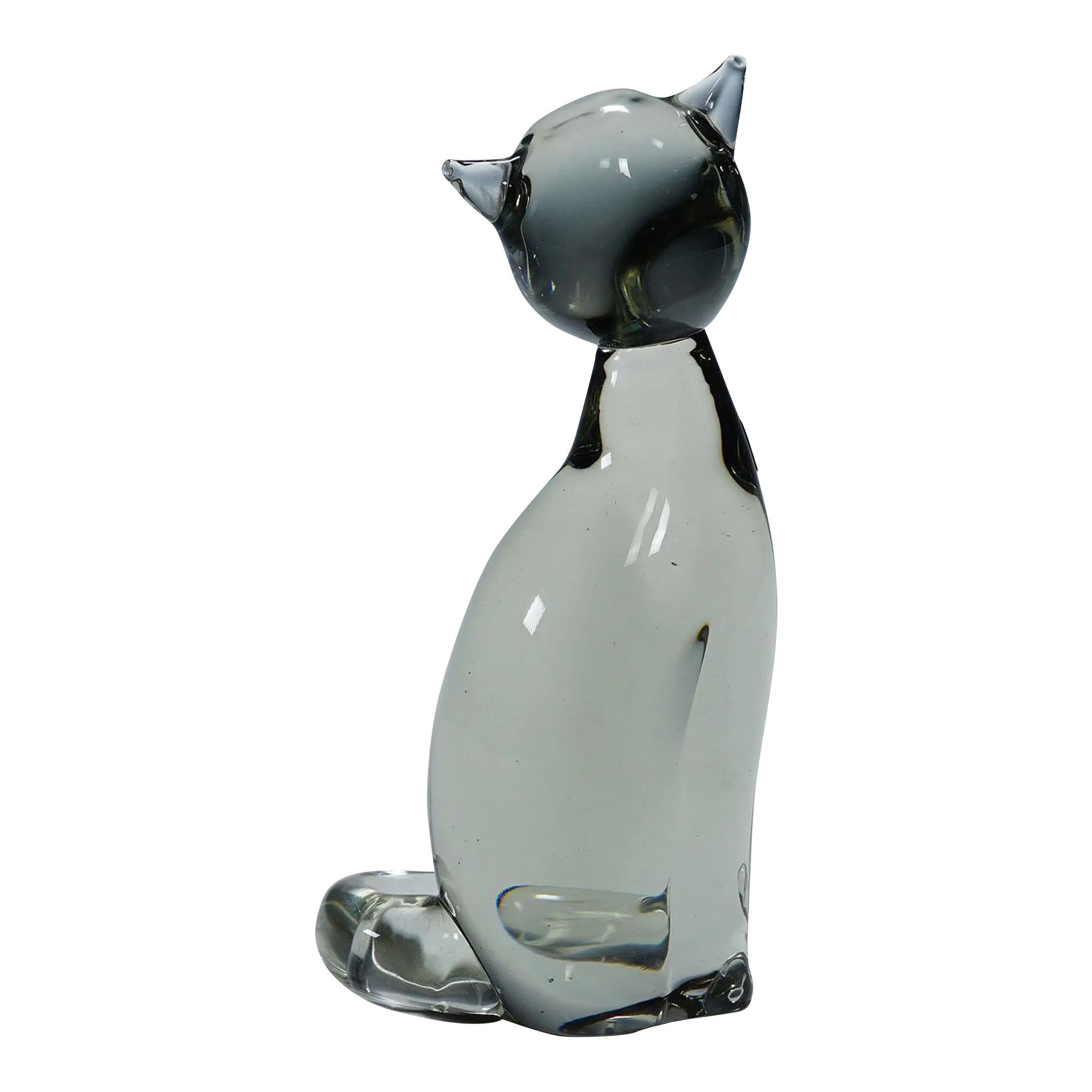 Sculpture of a Stylized Cat Designed by Livio Seguso for Graal Glass ...