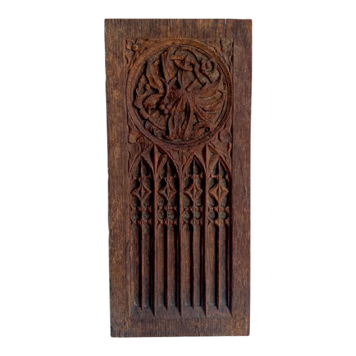 18th Century Jacobean Carved Oak Panel | Chairish