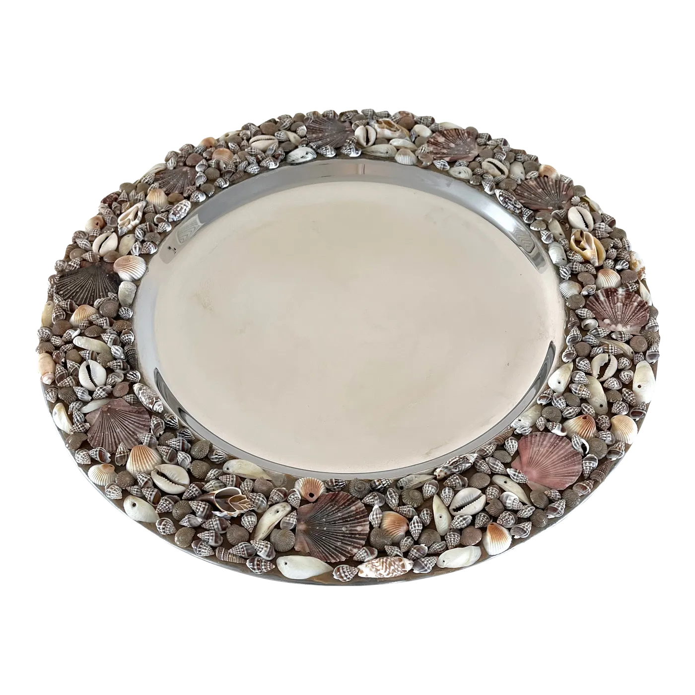 Vintage Shell Encrusted Platter | Chairish