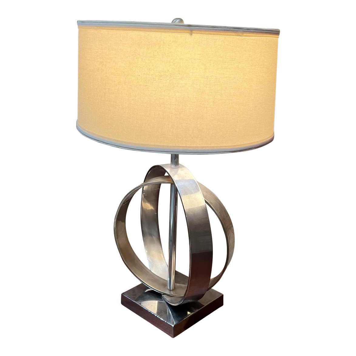 1970s Concentric Chrome Ring Table Lamp Mexico City | Chairish