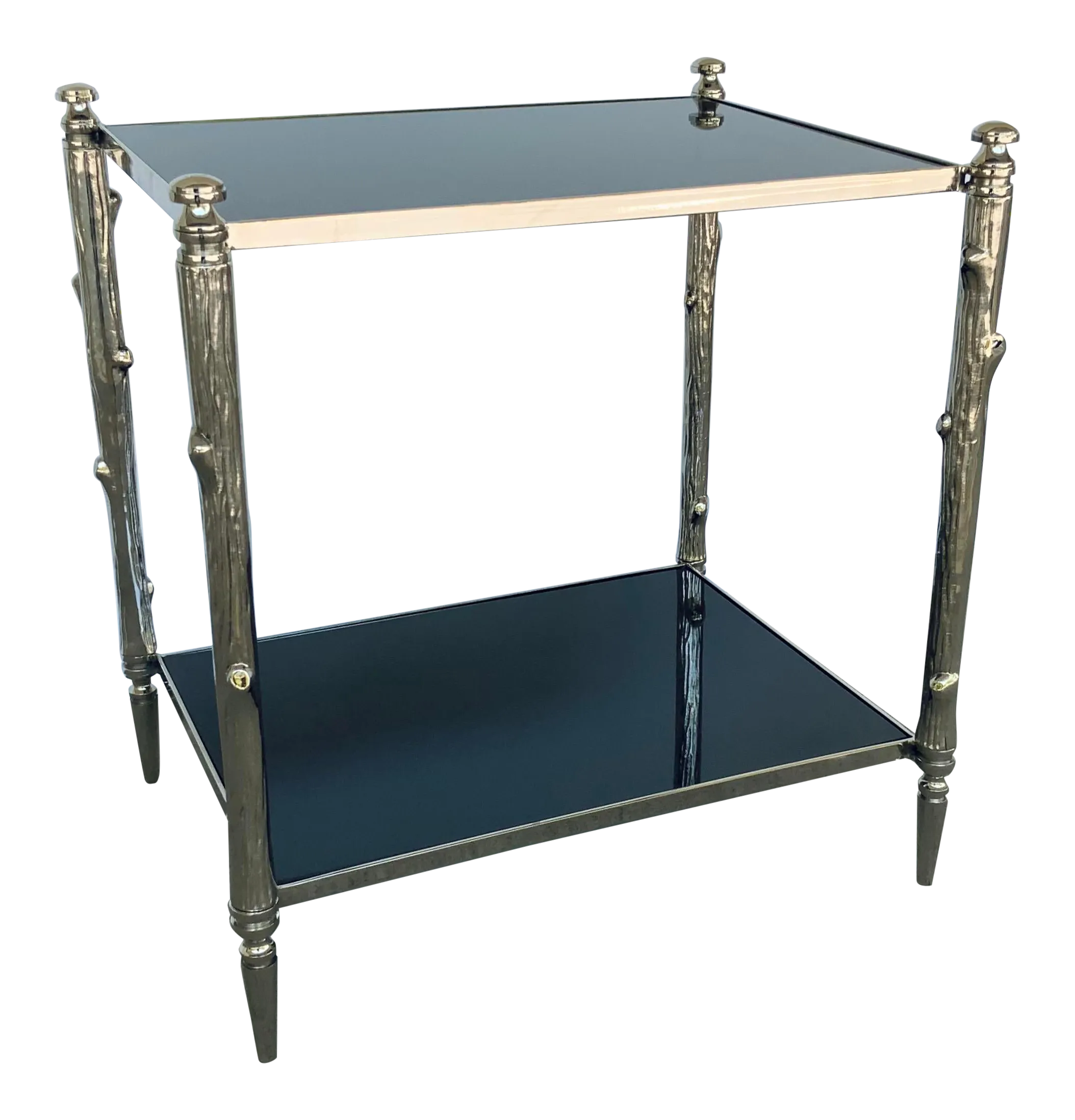 Global Views Modern Polished Nickel Arbor Side Table | Chairish