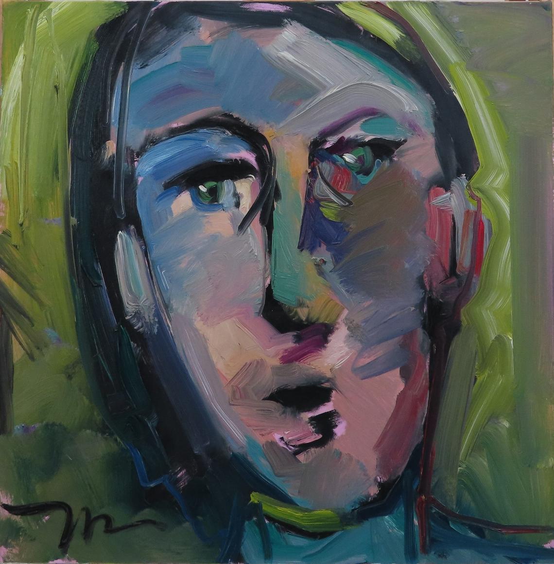 Contemporary Expressionist Style Face Portrait Oil Painting by Jose ...