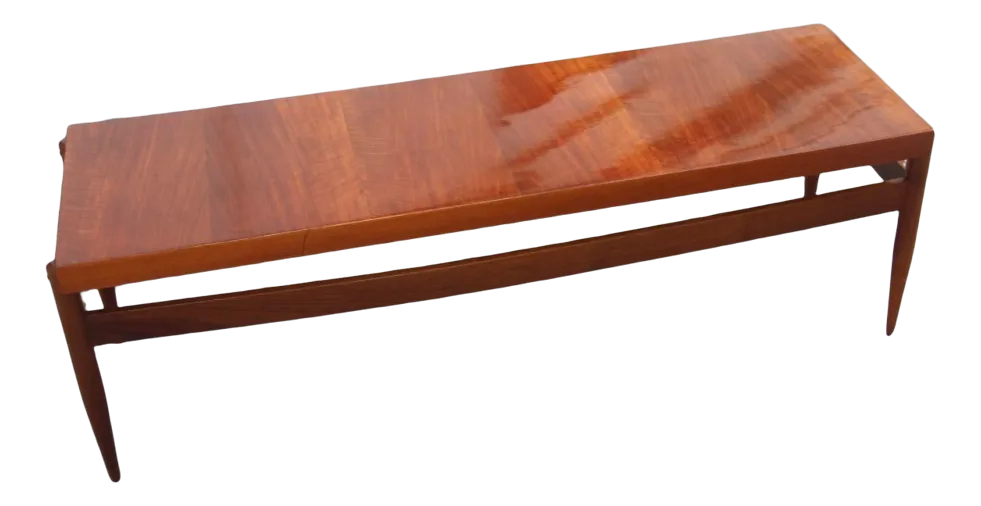 Vintage Rectangular Walnut Coffee Table | Chairish