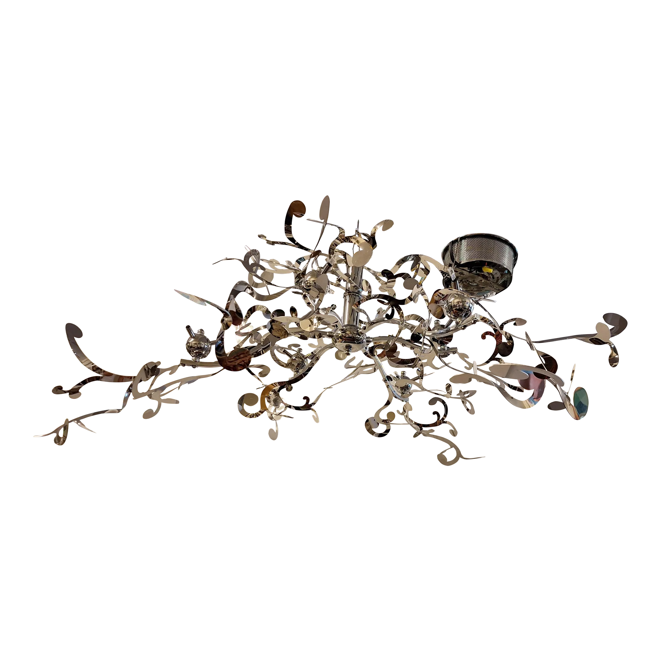 William Brand for Brand Van Egmond Chrome Chandelier | Chairish