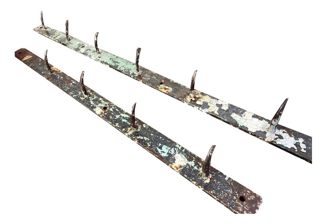 Antique Industrial Wrought Iron Butchers Shop Meat Rack, 1900s, Set of ...