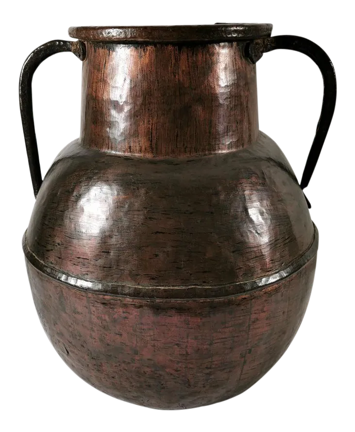 18th-Century French Polished Copper Water Container | Chairish