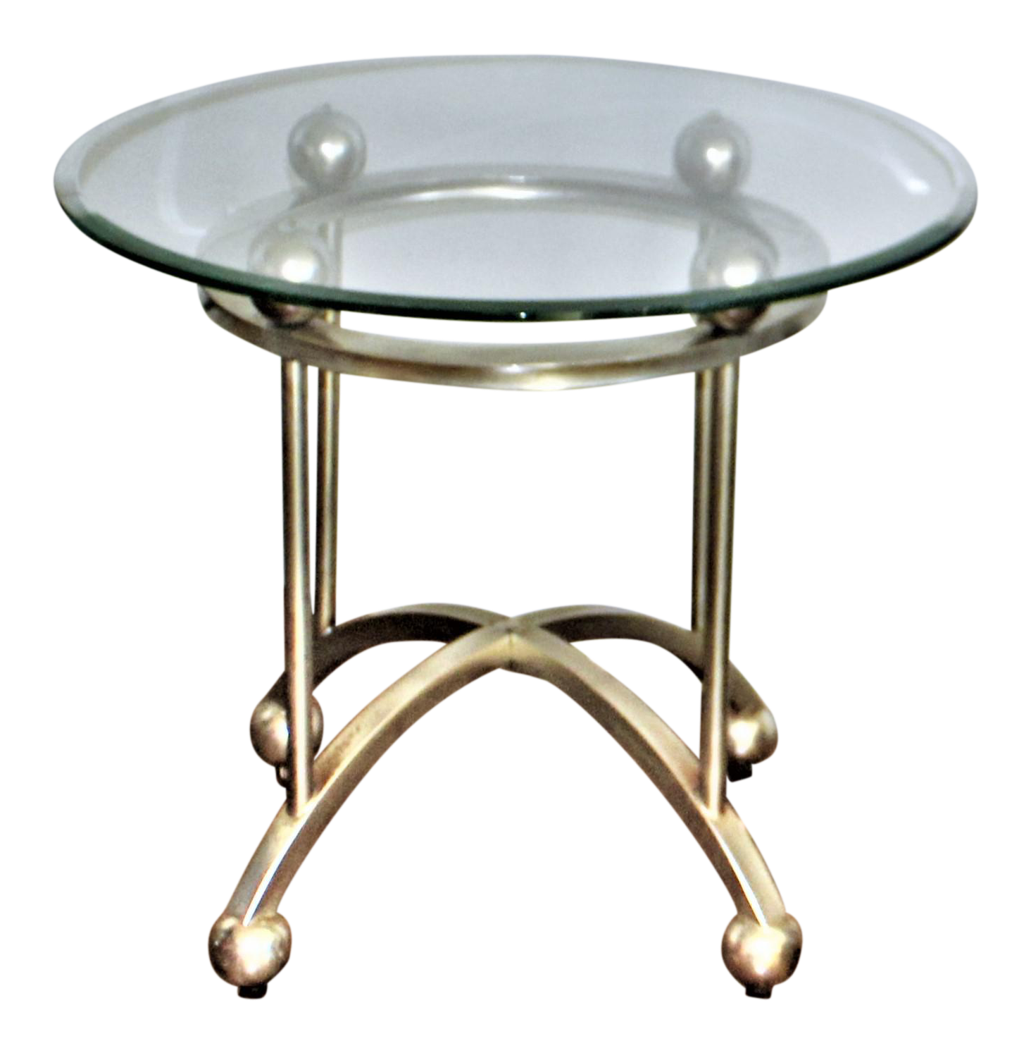 Side Table With Futuristic Vintage Base | Chairish