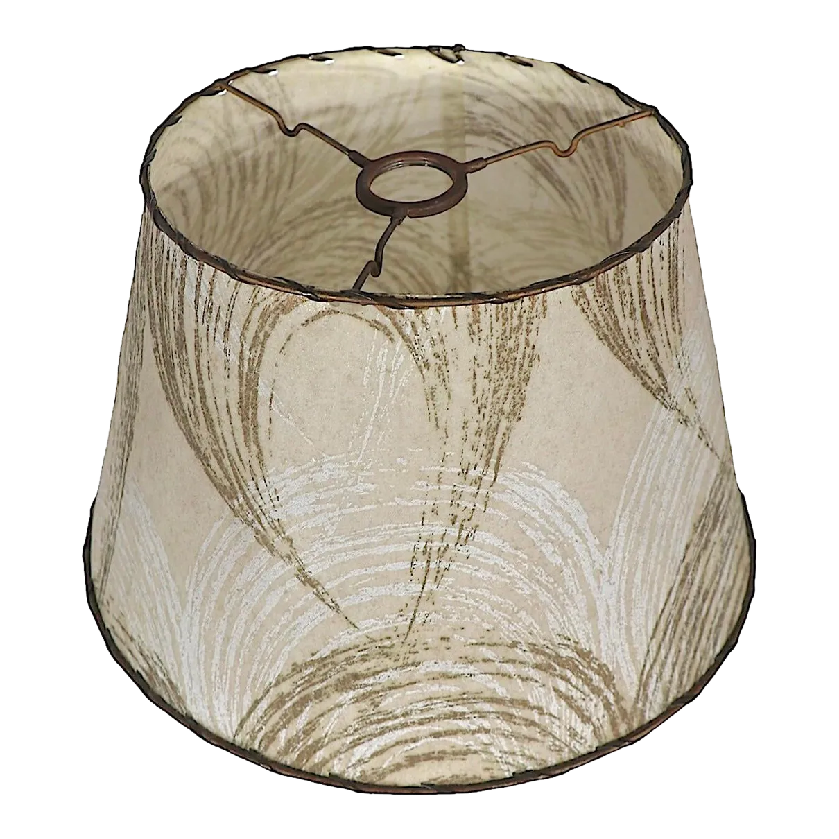 Mid Century Parchment Lamp Shade With Brush Stroke Motif C 1950's ...