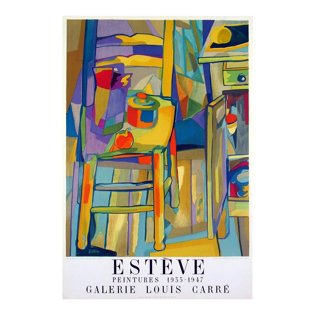 1965 Maurice Esteve 'Peintures, 1947' Modernism France Lithograph ...