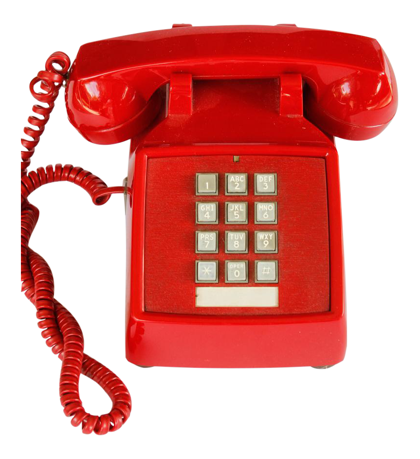 1980s Red Hotline Push Button Telephone | Chairish