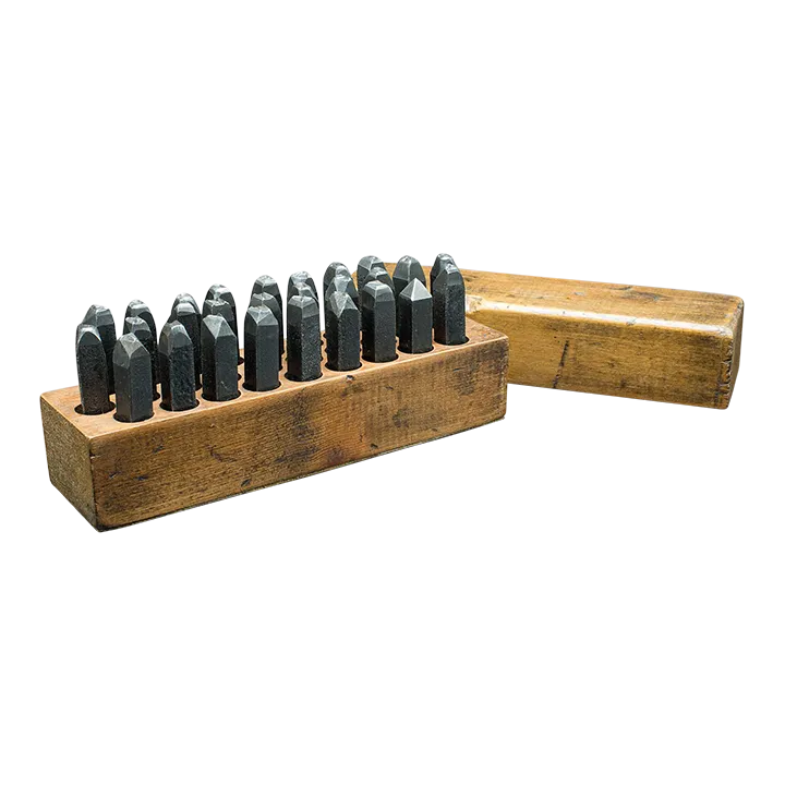 1900s Antique Victorian English Engineer's Letter Punch Set | Chairish