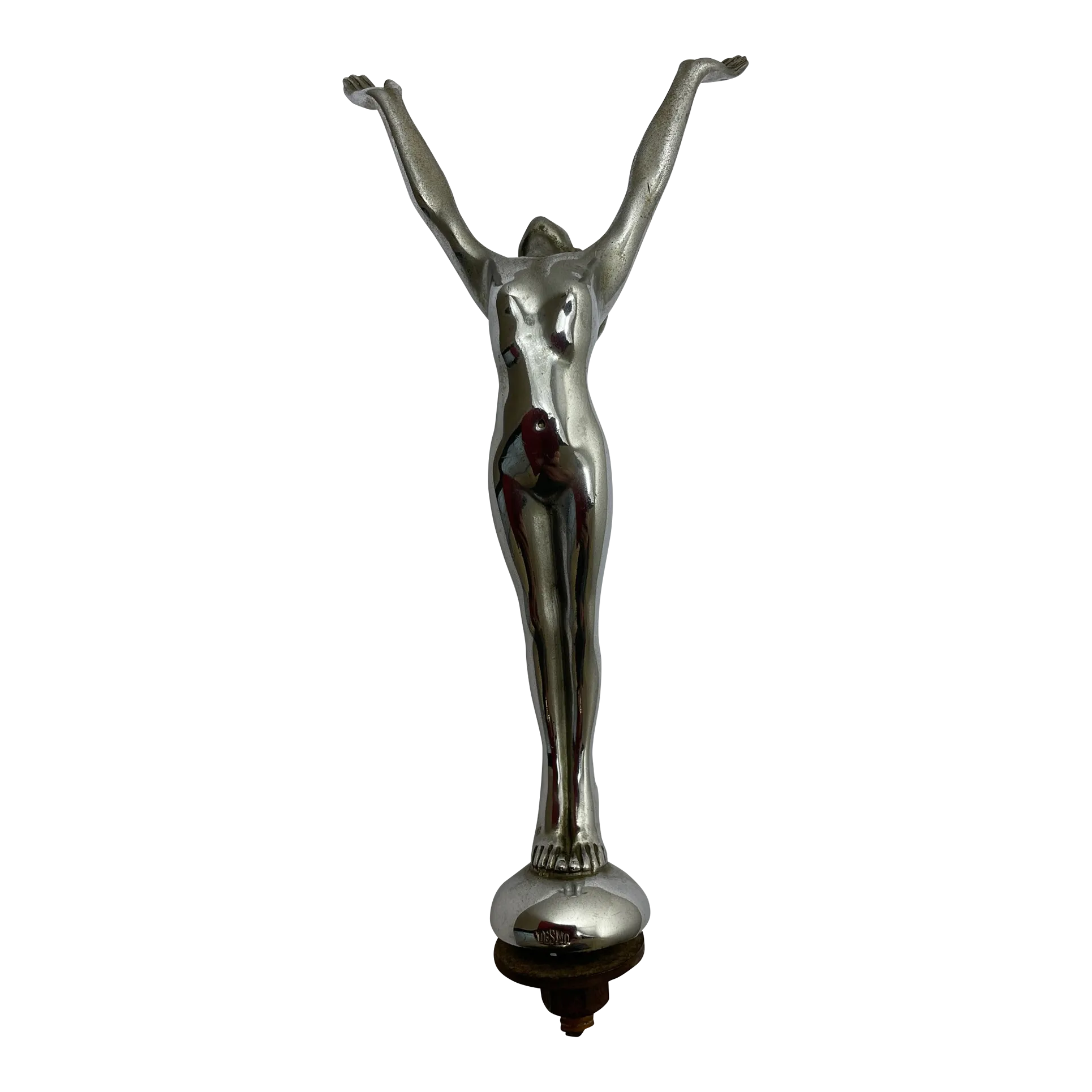 Traditional Art Deco Chrome Classic Automobile Car Diving Lady Mascot ...