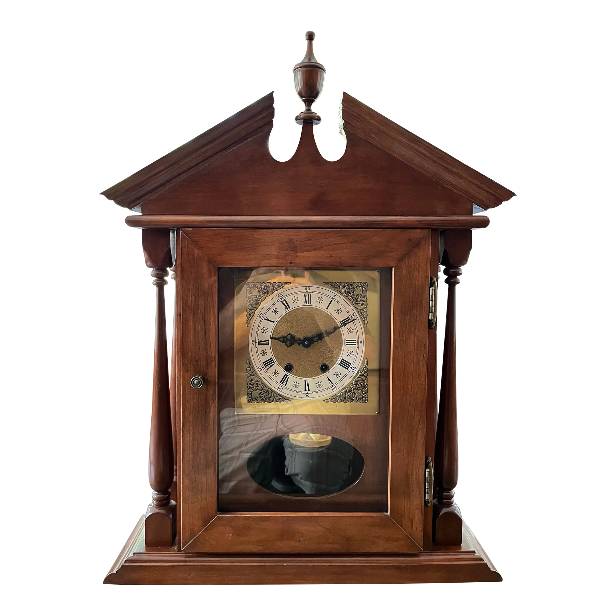 Jauch West Germany Mahogany Mantle Clock- Circa 1970-1980 | Chairish