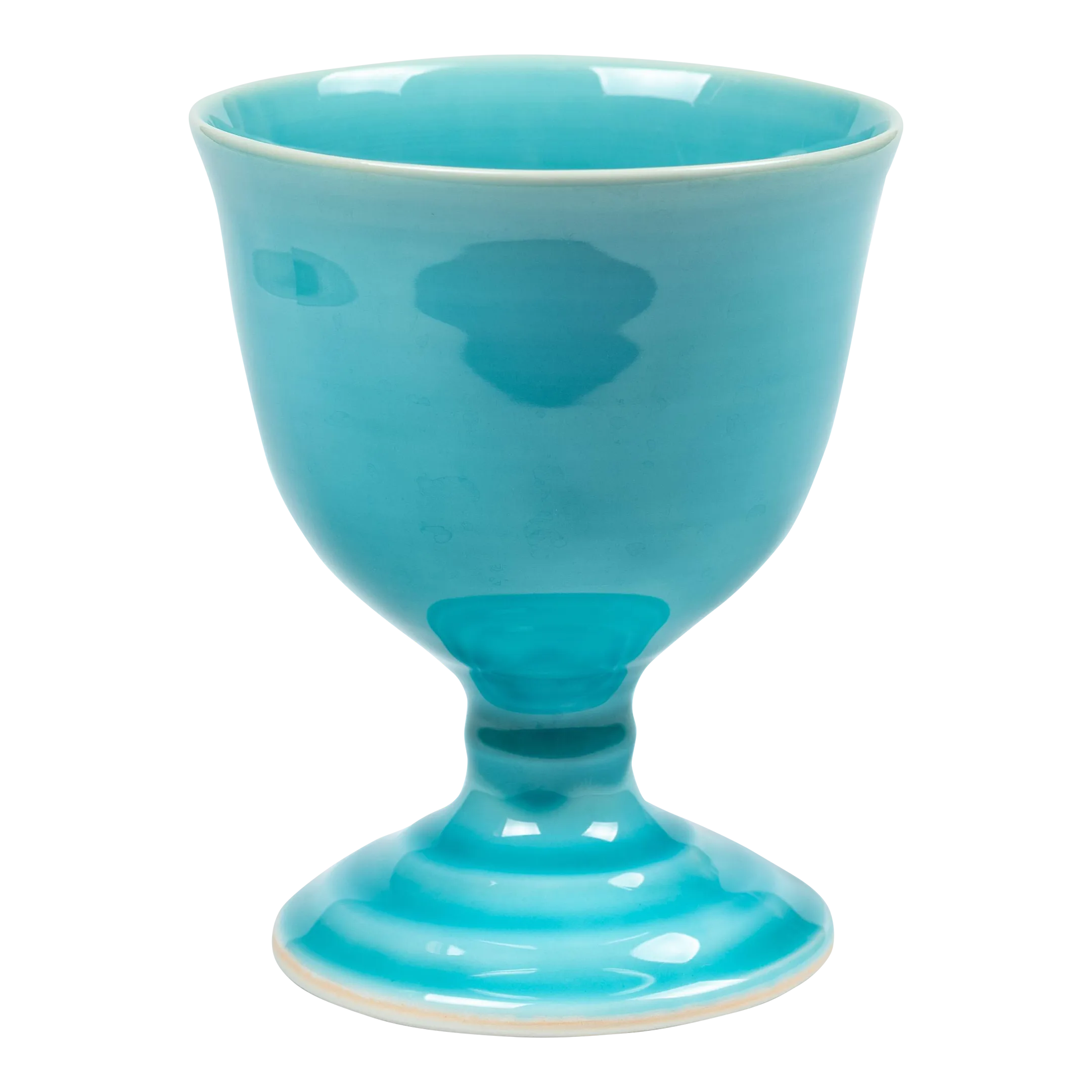 Early 20th Century Amakusa Higure Turkish Blue Goblet Cup | Chairish