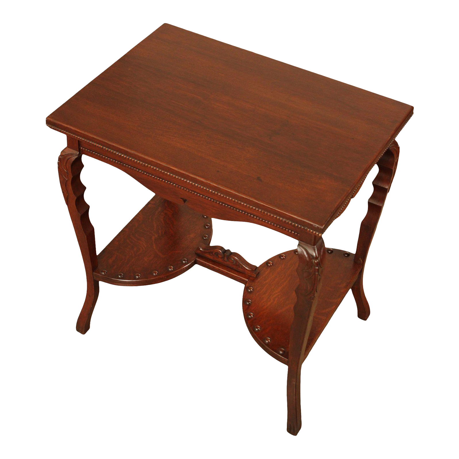 Victorian Carved Oak Music Box Table | Chairish