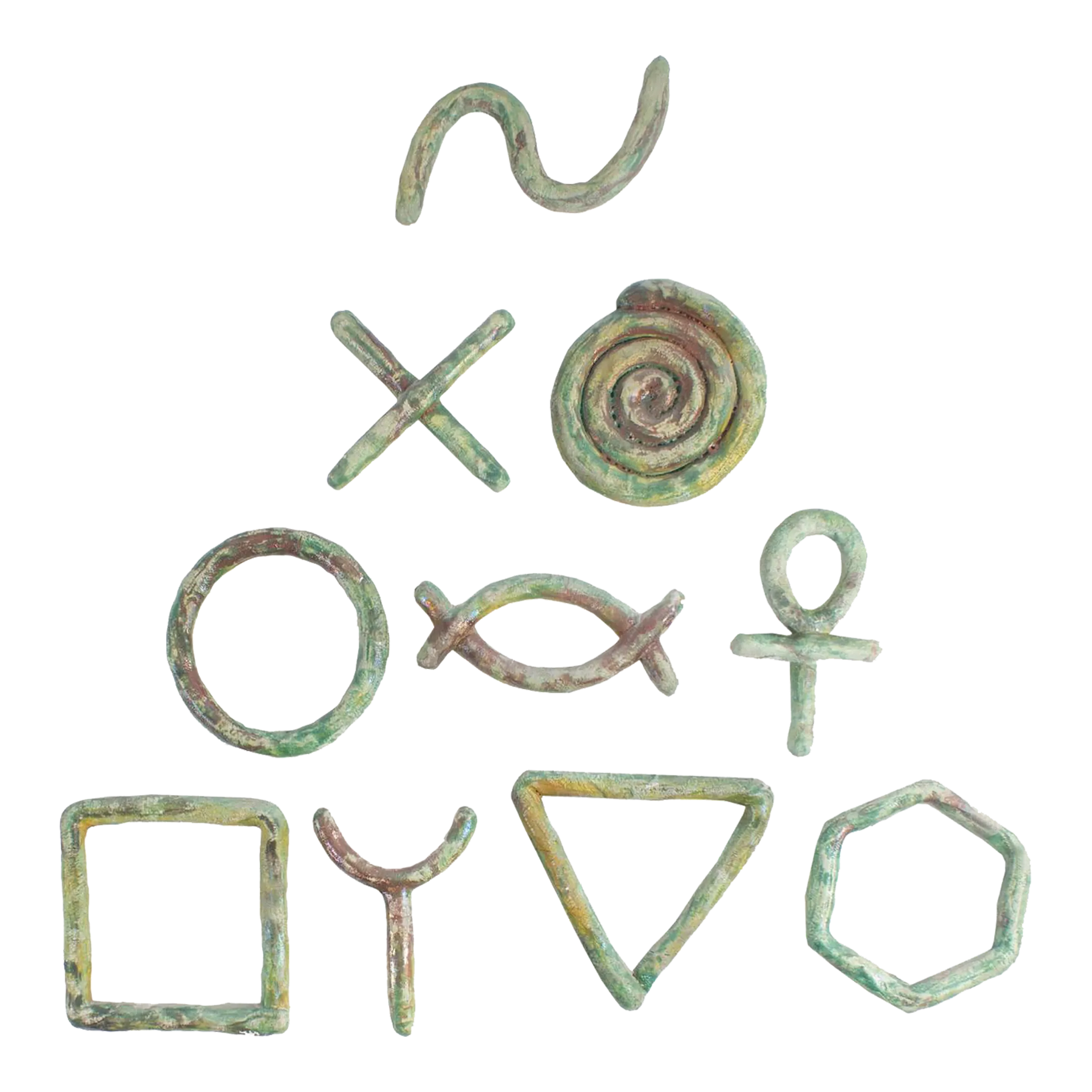 Ana England 1991 “Essential Equation” Abstract Ceramic Wall Sculptures ...