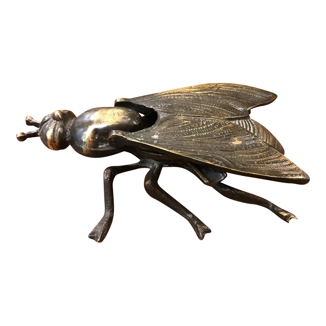 Brass Fly Ashtray With Lid | Chairish